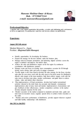 MANSOUR ALKAZAZ CV WITH PIC-new (3) (1) | DOCX