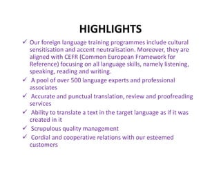 Company Profile_Polyglot Language Solutions | PPT