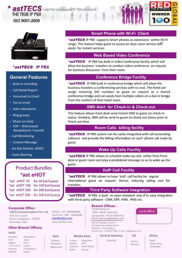 hotel-ip-pbx-brochure (1) | PDF | Email | Internet