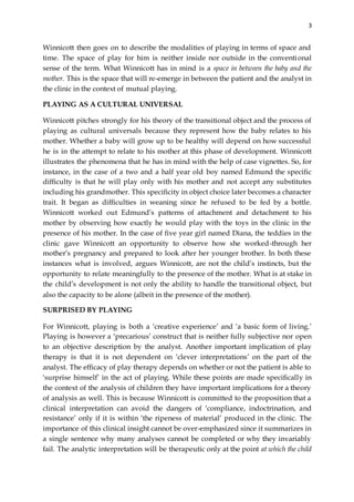 Donald Winnicott on Playing | DOCX
