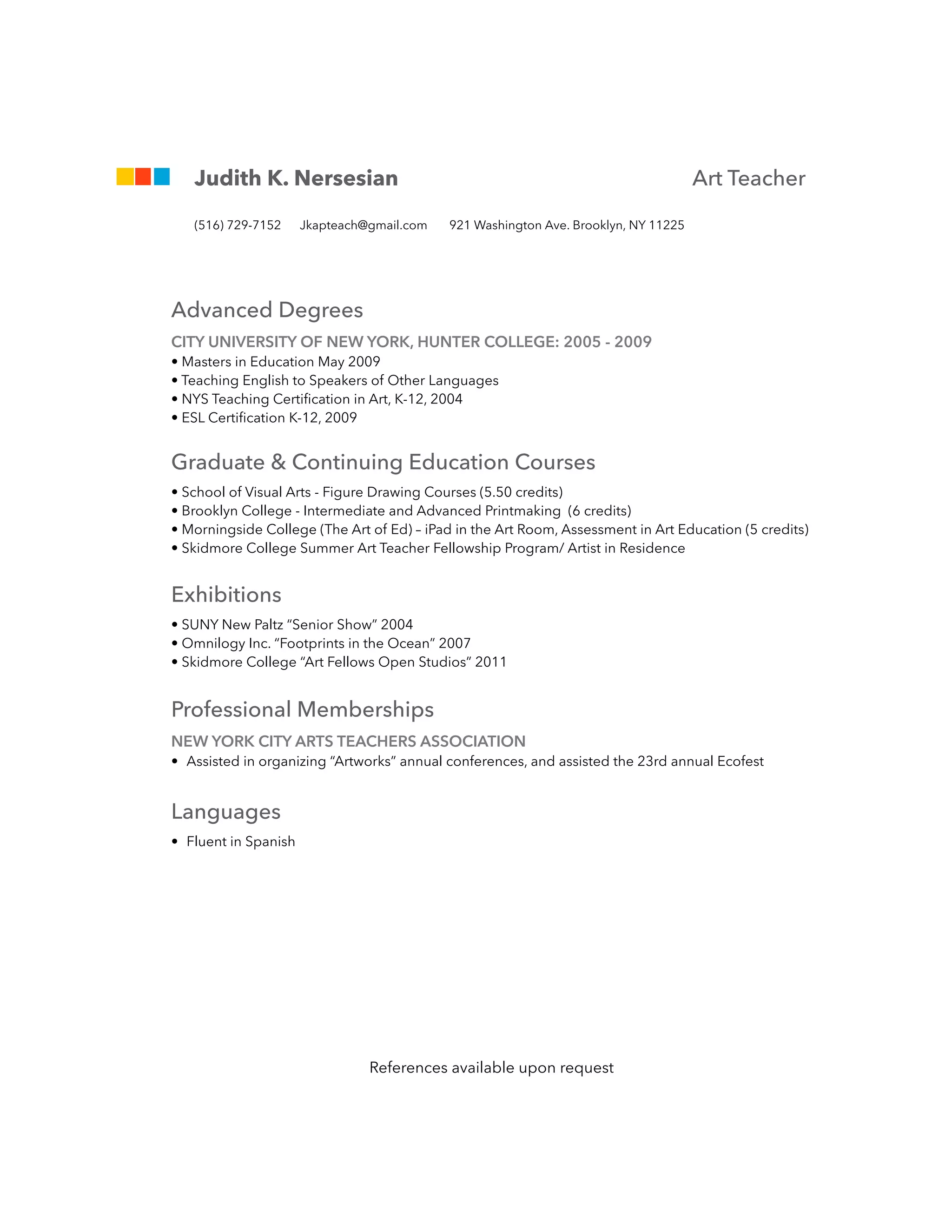 Judith_Nersesian_Resume | PDF