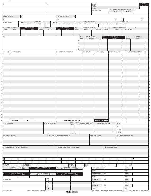 UB04 EXAMPLE JONES UB04 EXAMPLE JONES
