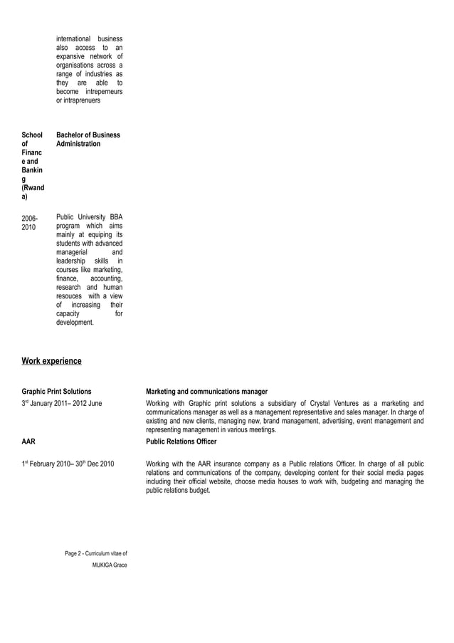 CV-Grace 2 | PDF