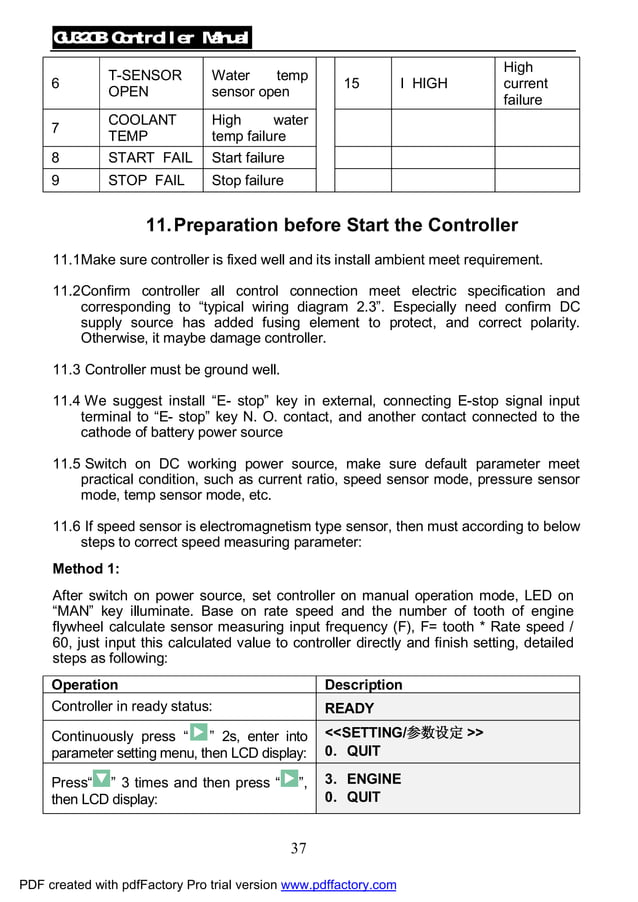 MANUAL 120817 250KVA GENERATOR HARSEN-GU320B (1) | PDF