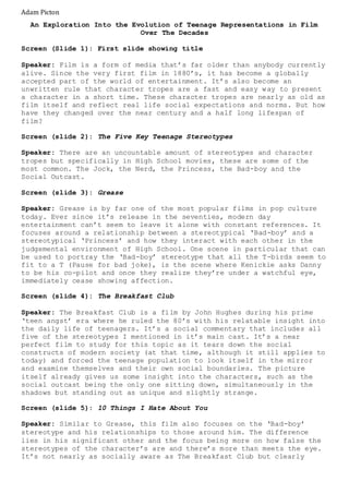 Presentation script | PDF