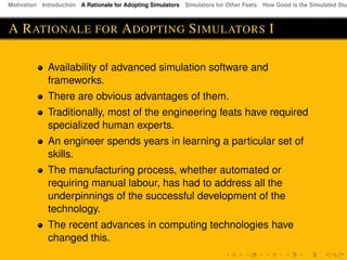 Simulators as Drivers of Cutting Edge Research | PDF | Simulation Video ...