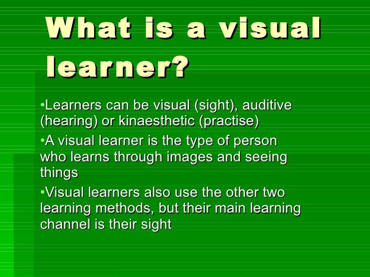 visual learnings