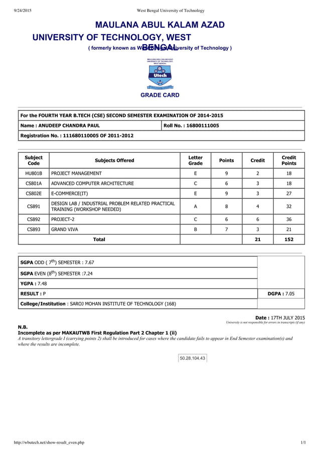West Bengal University of Technology | PDF