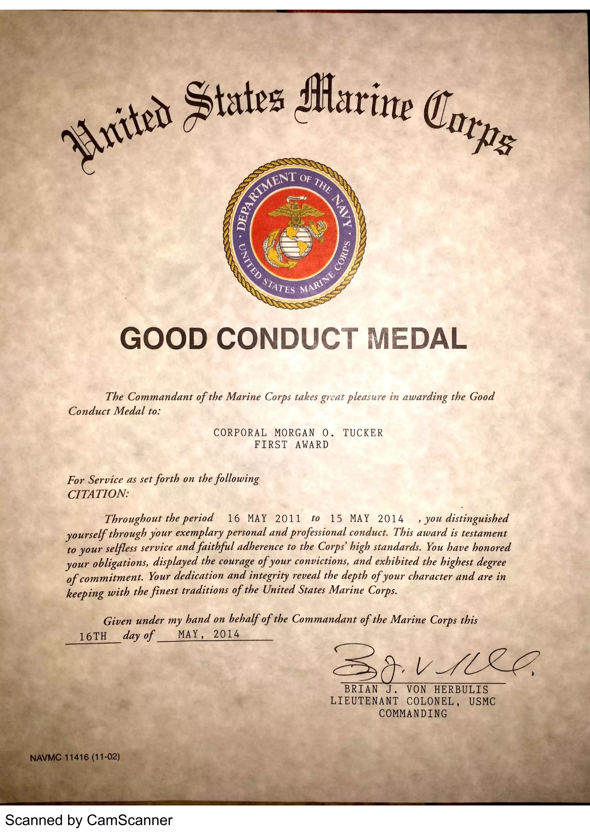 Good Conduct Medal | PDF