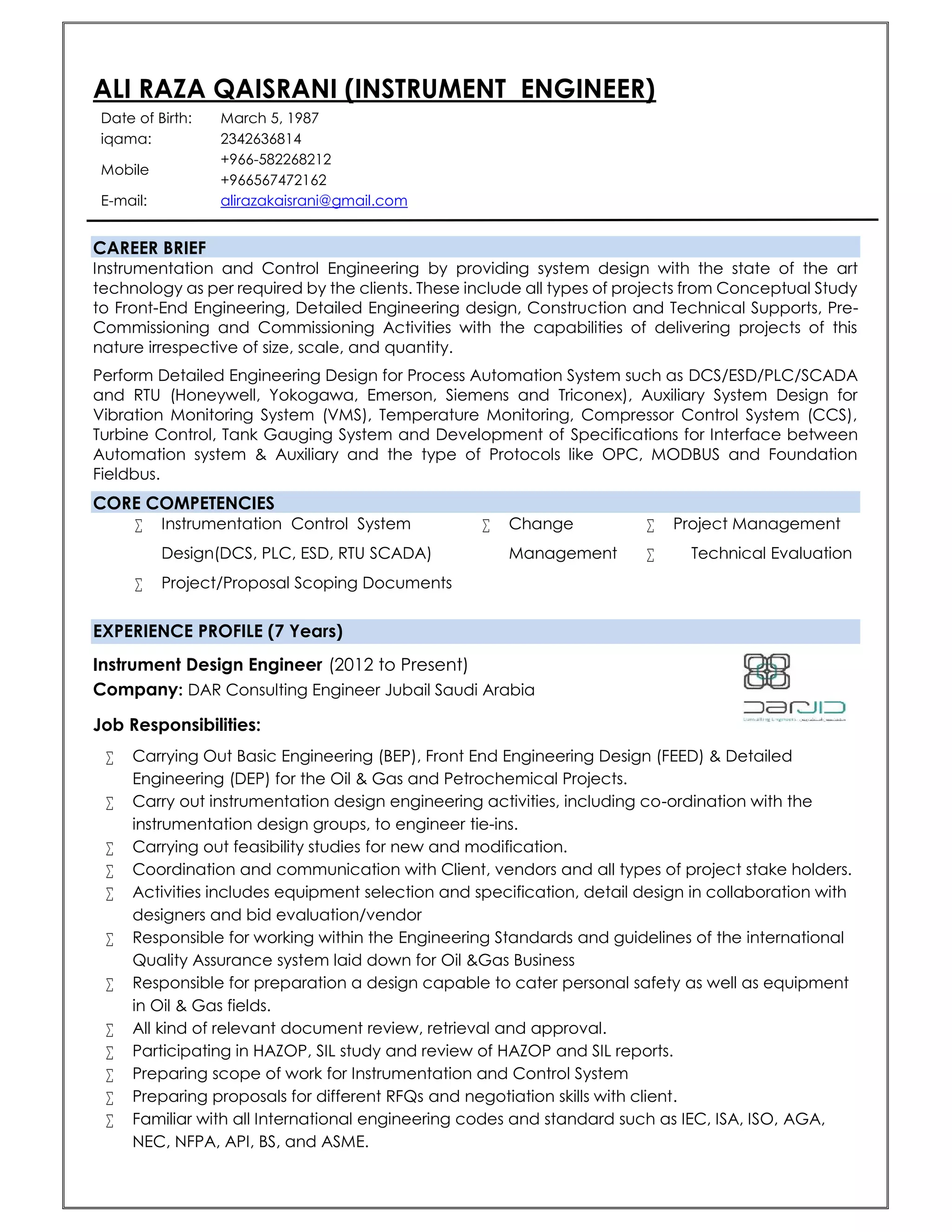 Ali Raza CV(Final) | PDF