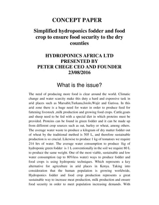 CONCEPT PAPER _ HYDROPONICS | PDF