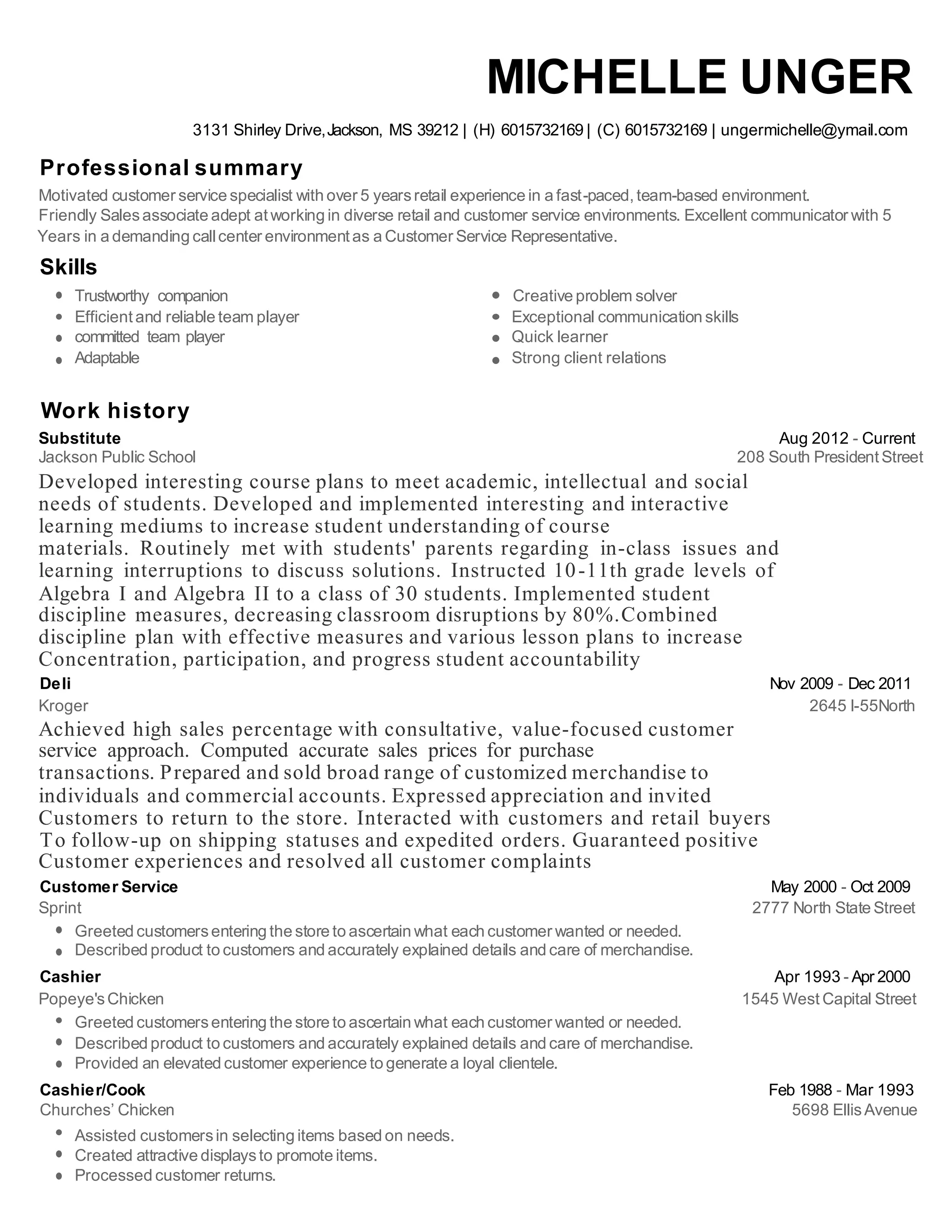 michelle new resume.DOCX