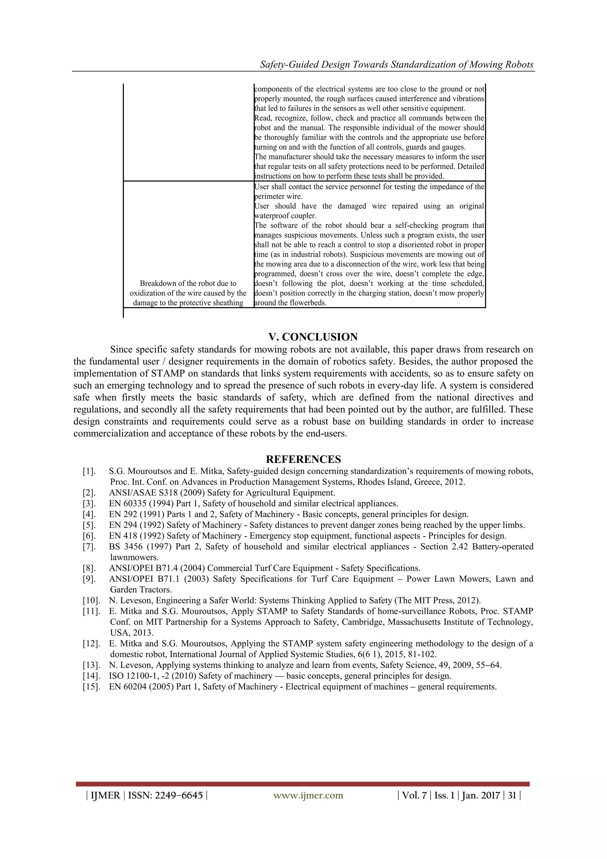 Safety-Guided Design Towards Standardization of Mowing Robots | PDF