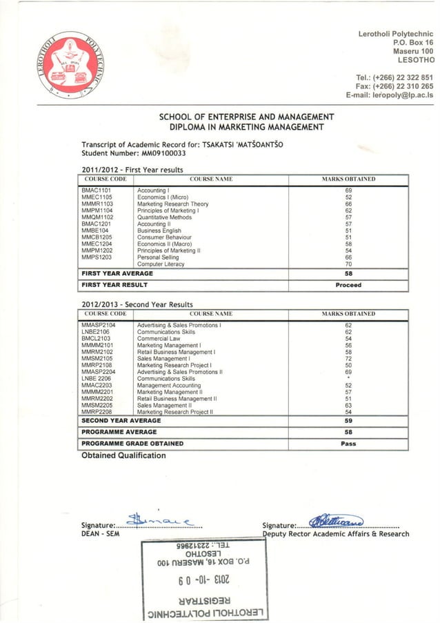 RESULT SLIP | PDF