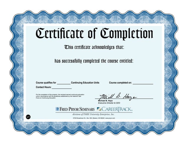 Dealing With Difficult People Certificate of Completion | PPT