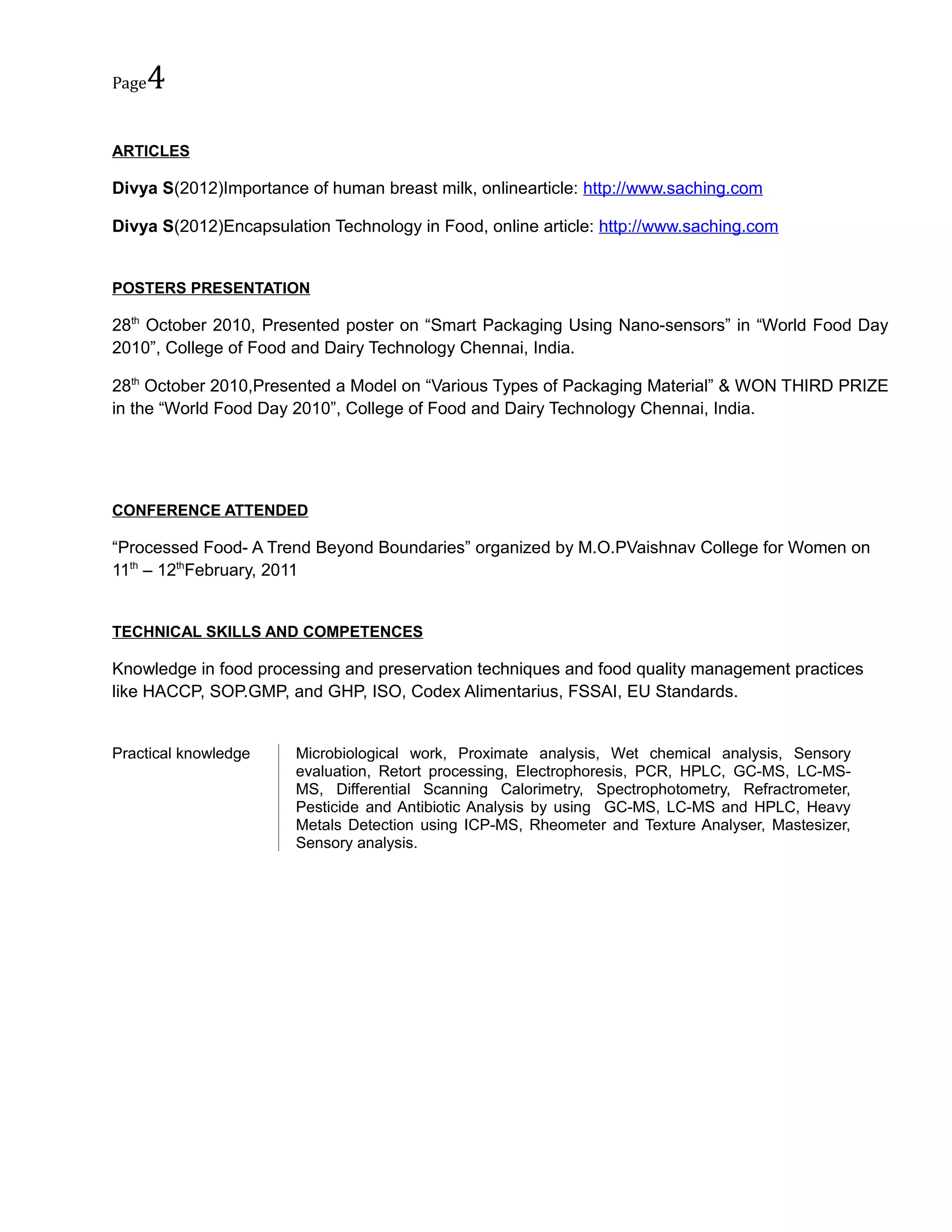 CV DIVYA - Copy | PDF