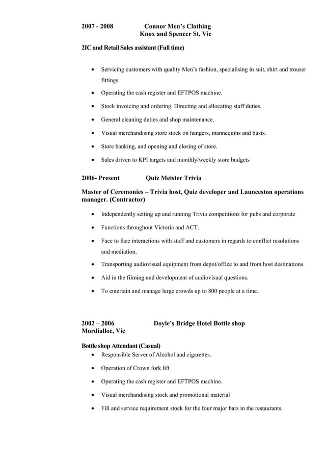 Curriculum Vitae Gerard Lane | DOC