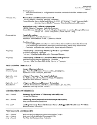 Amber R. Watson CV May15 | PDF | Pharmaceutical Industry | Industries