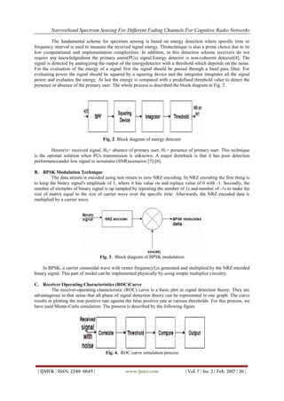 Narrowband Spectrum Sensing for Different Fading Channels for Cognitive Radio Networks | PDF ...