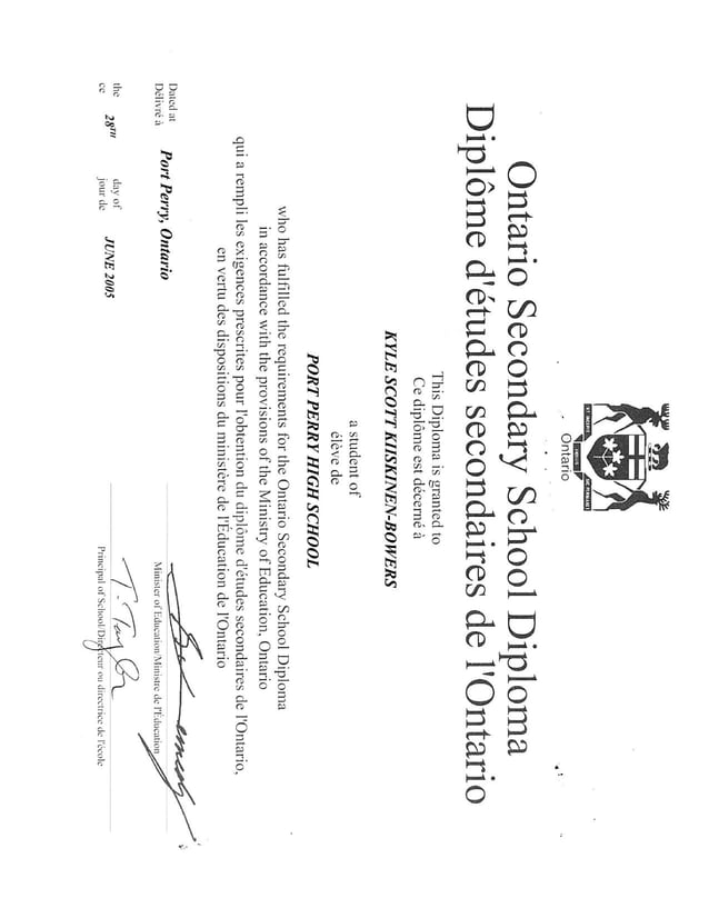 Ontario Secondary School Diploma | PDF