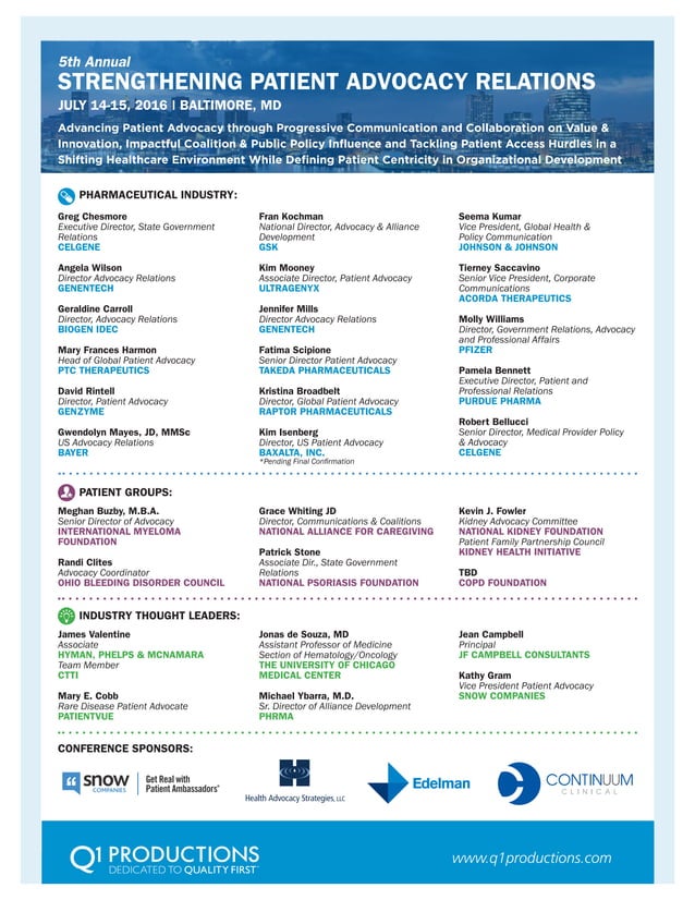 5th Annual Patient Advocacy Agenda-4 | PDF