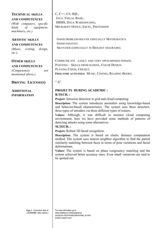 european resume | PDF