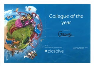 Picsolve - Colleague of the year | PDF