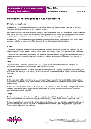 DISC PROFILE Allan_John-ENG_140423 | PDF | Sales | Business