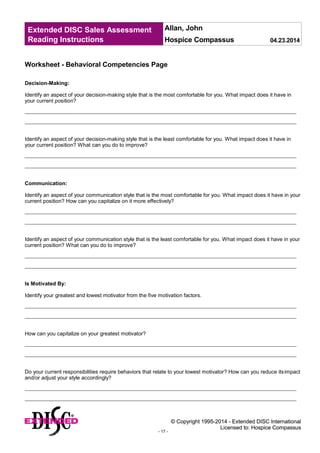 DISC PROFILE Allan_John-ENG_140423 | PDF | Sales | Business