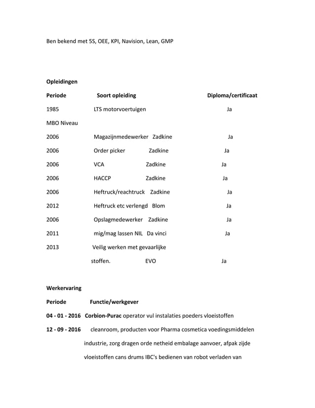 Document cv Ben | PDF