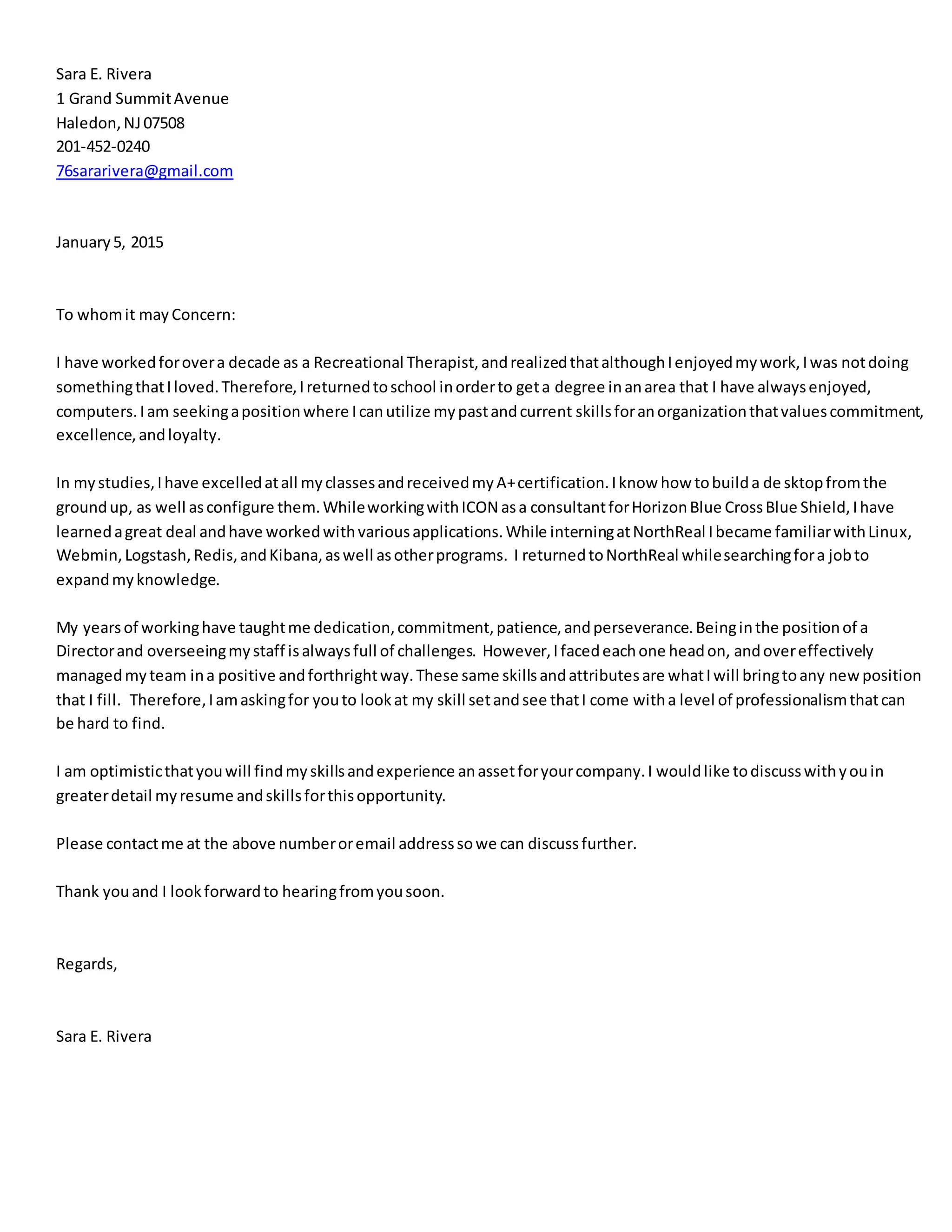Sara Rivera Resume | DOCX