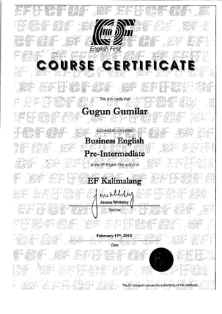 EF Certificates | PDF