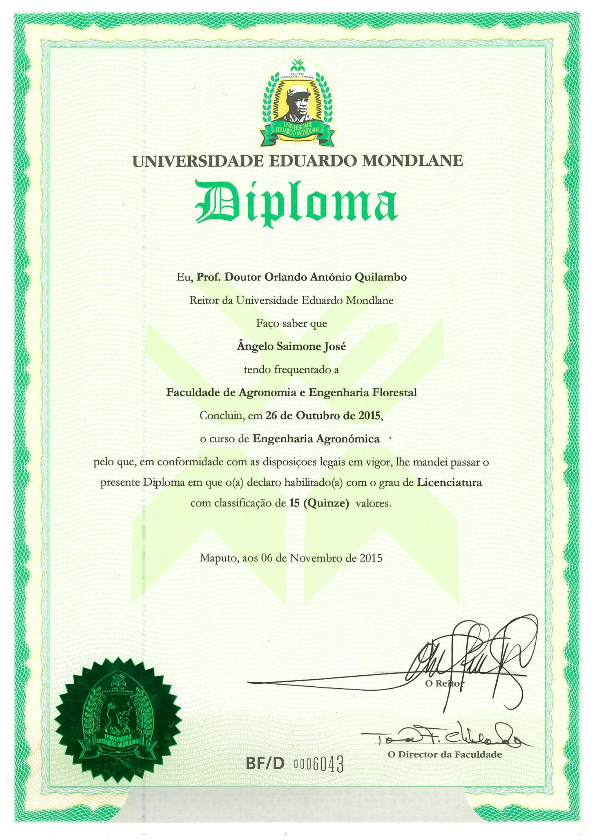 Diploma_Ângelo S. José | PDF