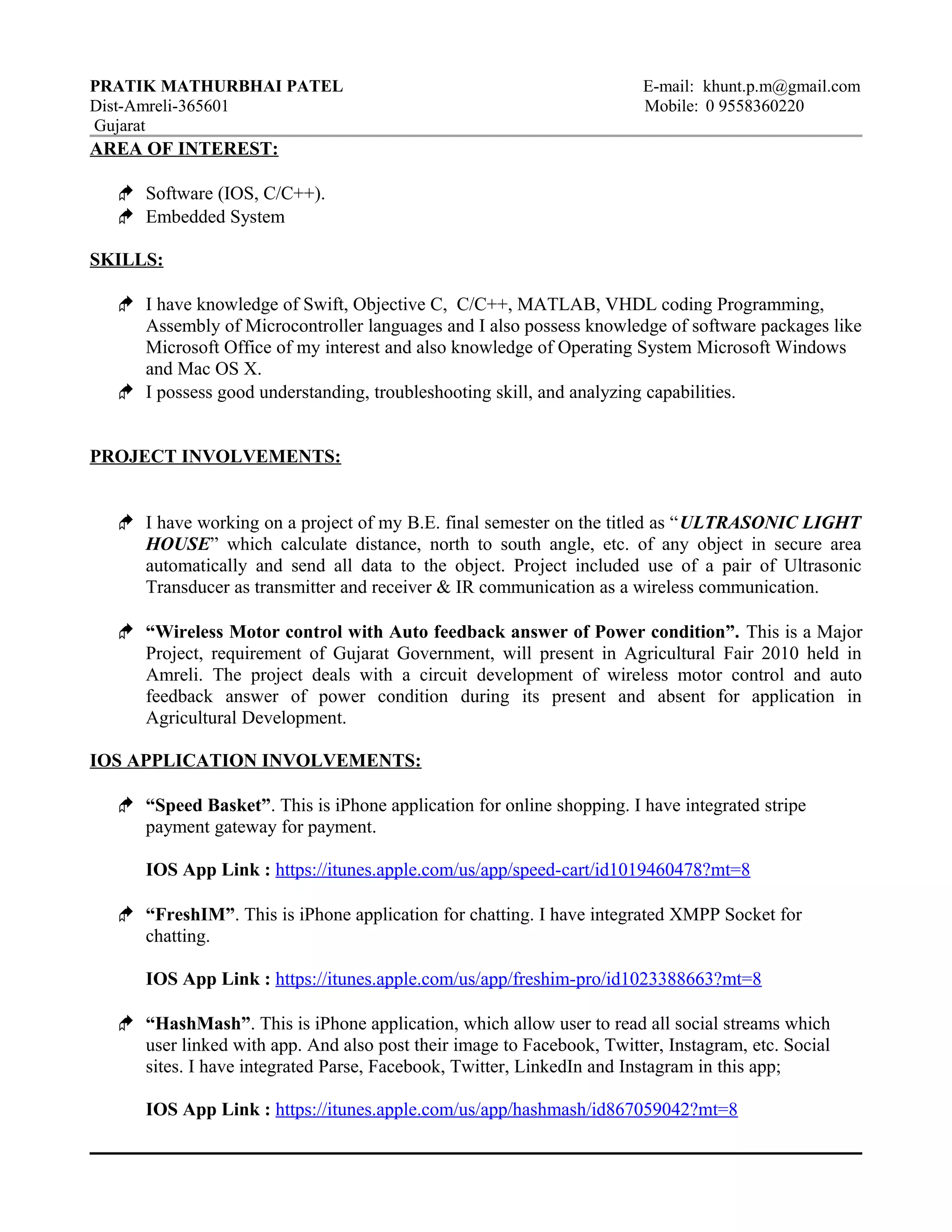 pratik_pate_Resume | DOC