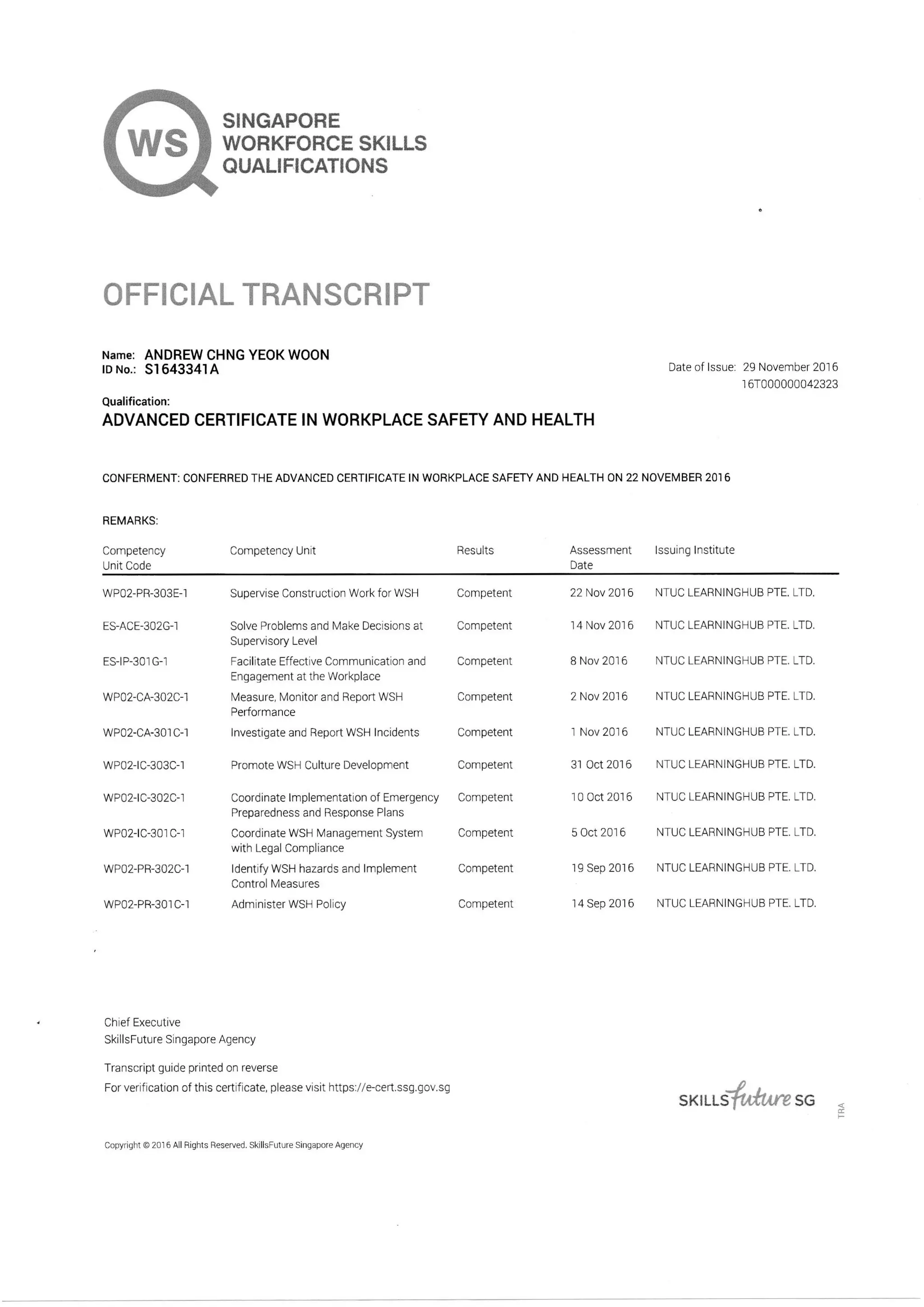 WSH Construction Certificate | PDF