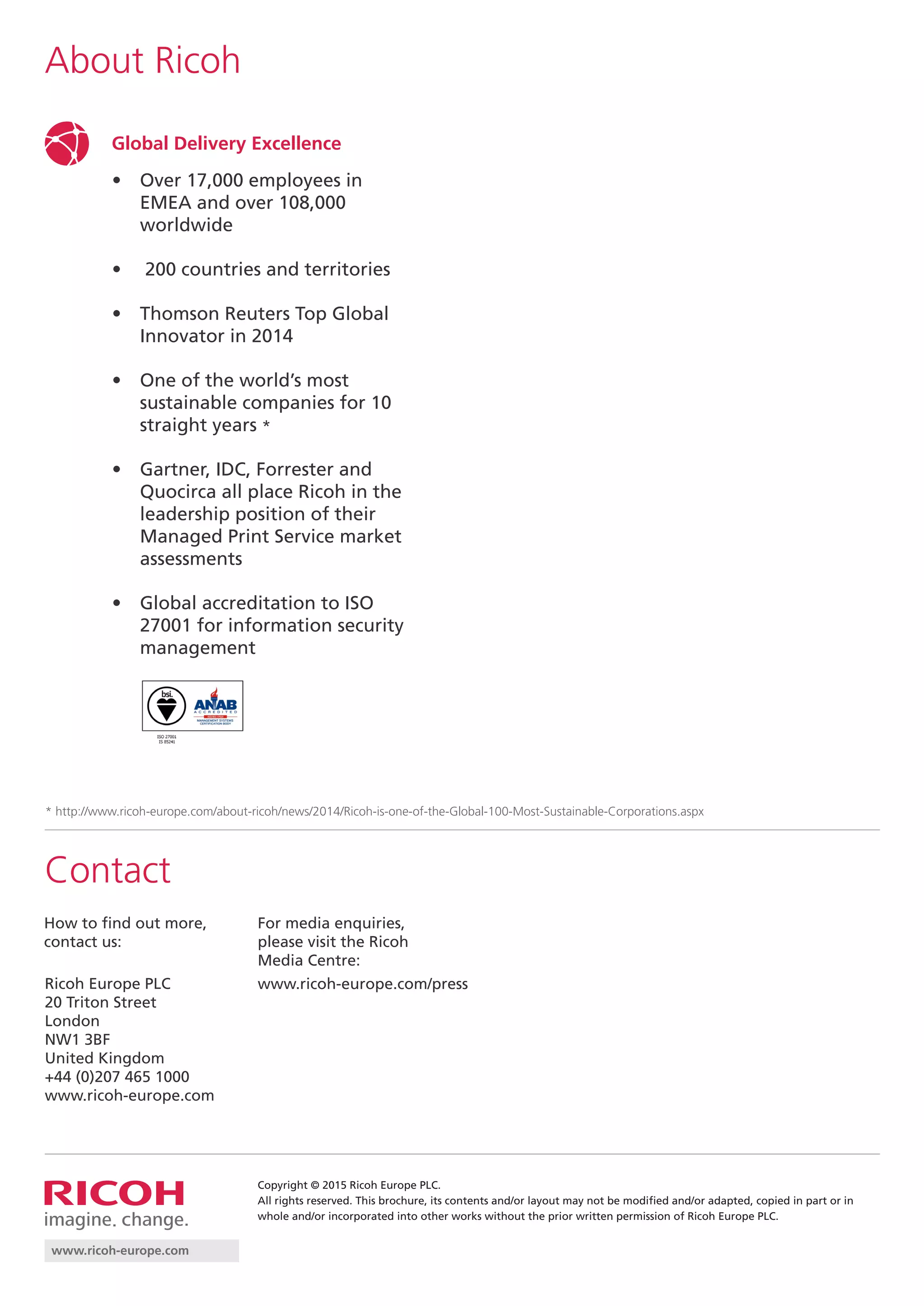 Ricoh Services Overview | PDF