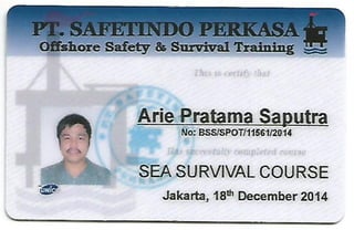 CERTIFICATE BASIC SEA SURVIVAL | PDF