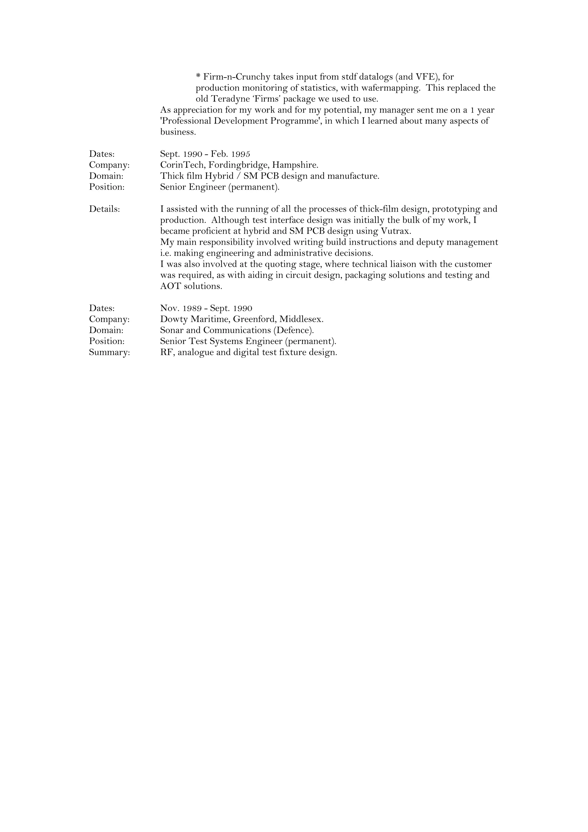 David's Curriculum Vitae | DOC