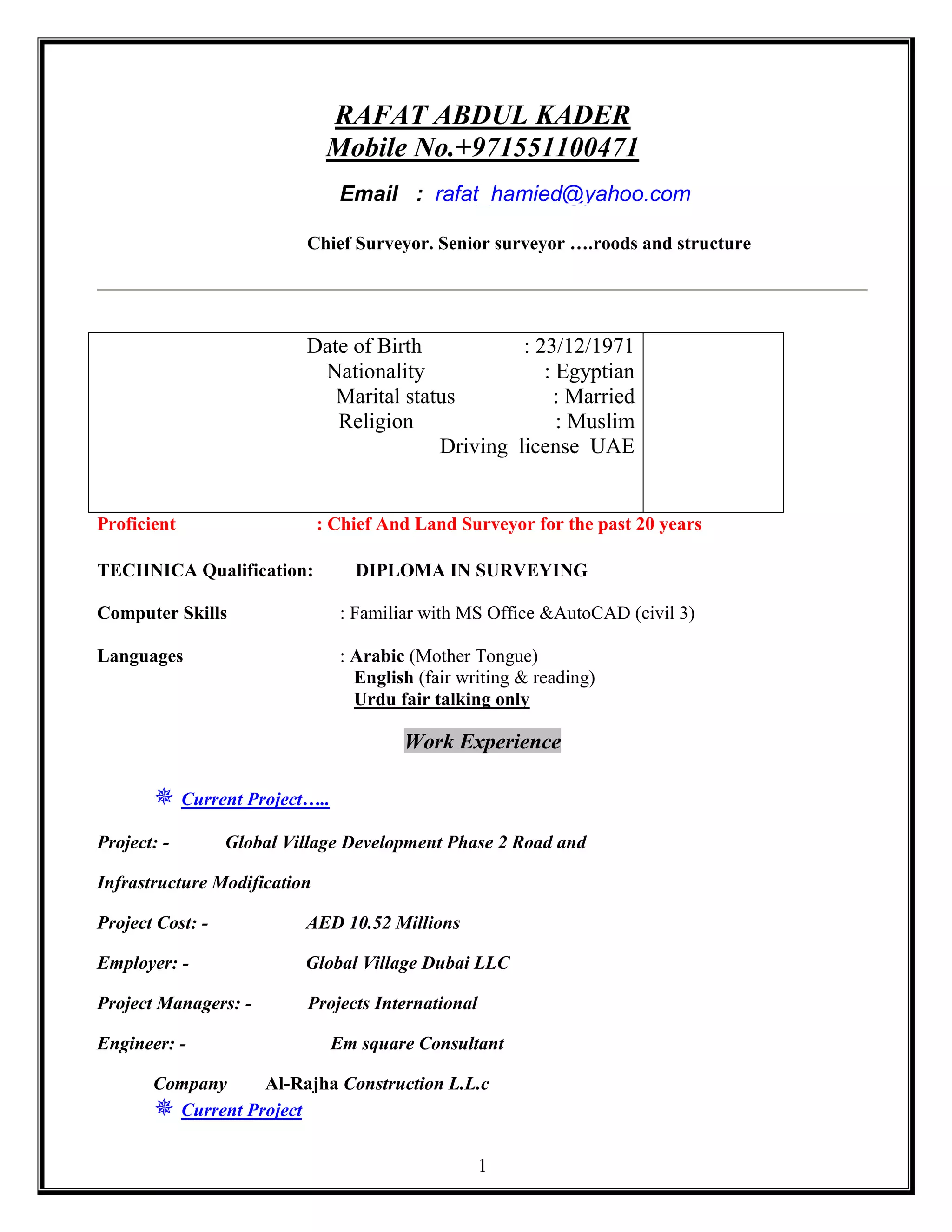 rafat cv | PDF