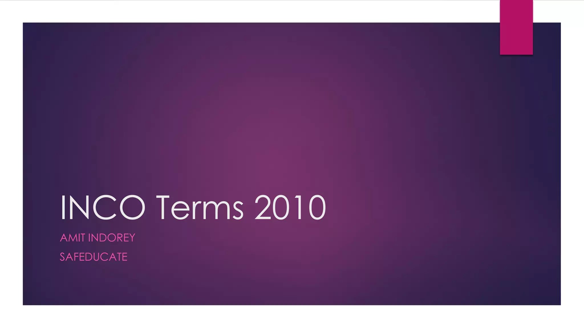 Inco Terms PPT | PDF | Logistics and Transportation Industry | Industries