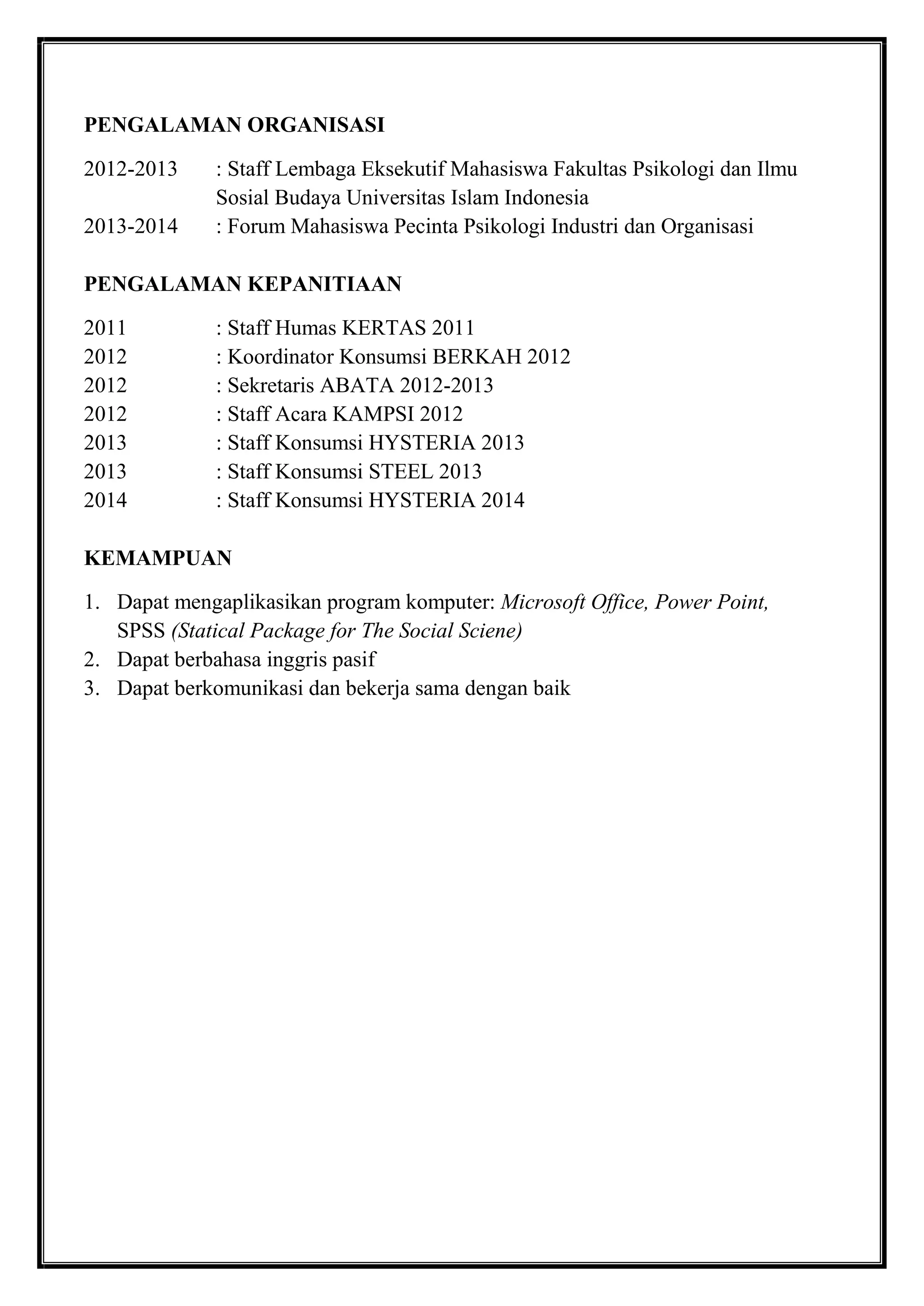 RESUME Widya Anugrah | PDF