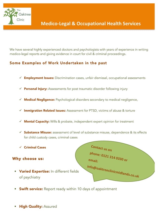 Medico-Legal Services | PDF