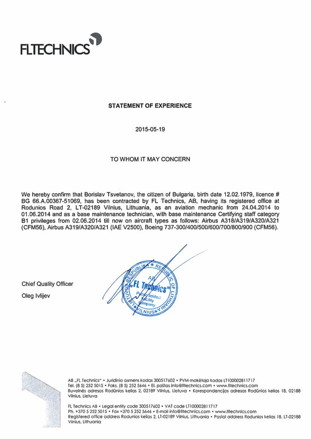 FL Technics recency letter | PDF