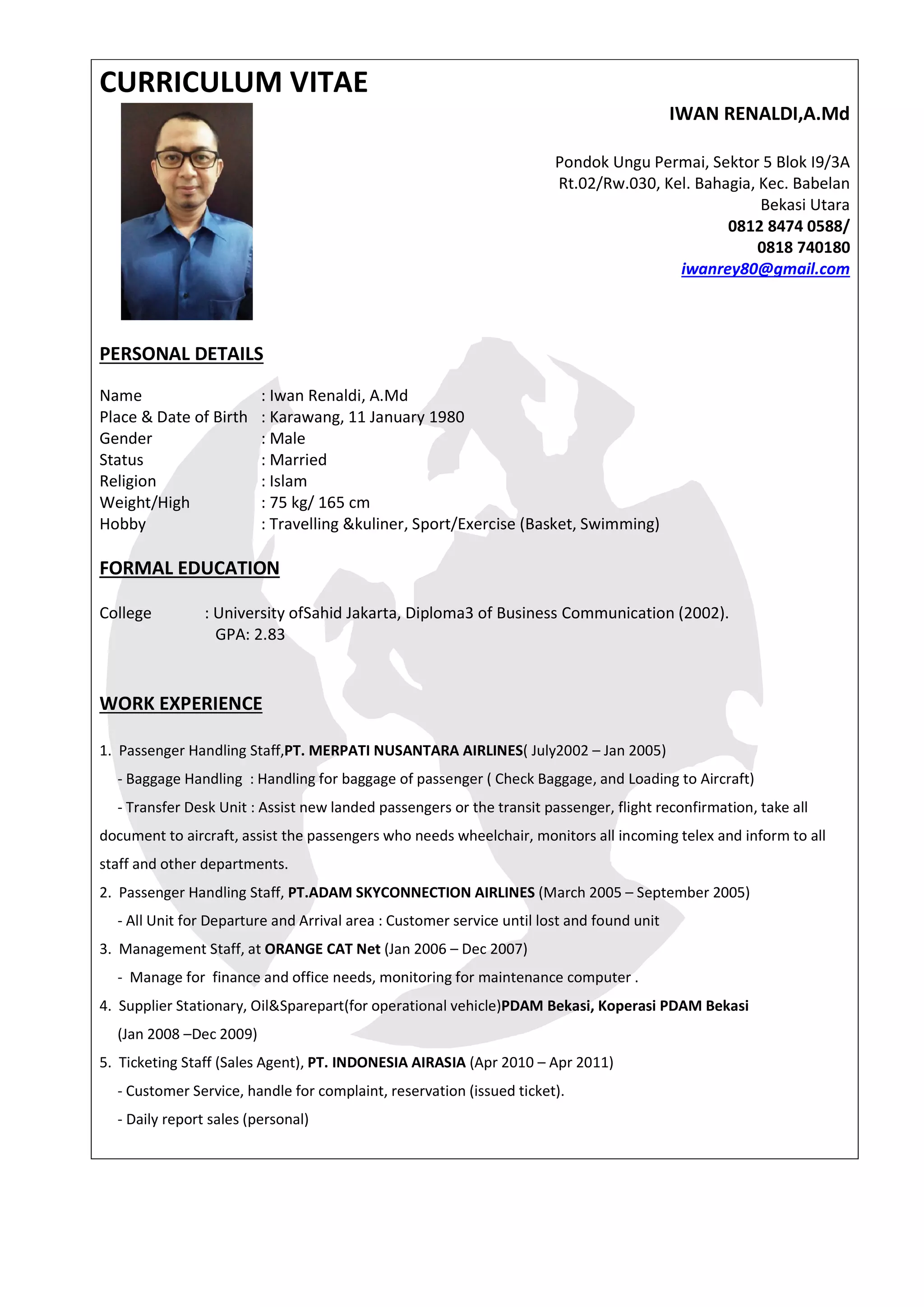 CURRICULUM VITAE Iw (Eng)New | PDF