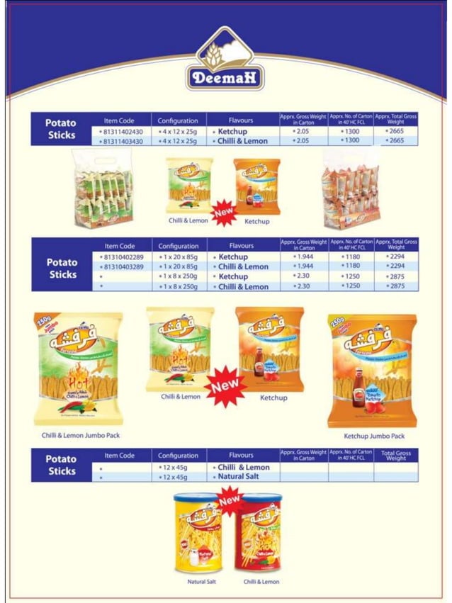 SNACKS - DEEMAH PRODUCT CATALOG | PDF