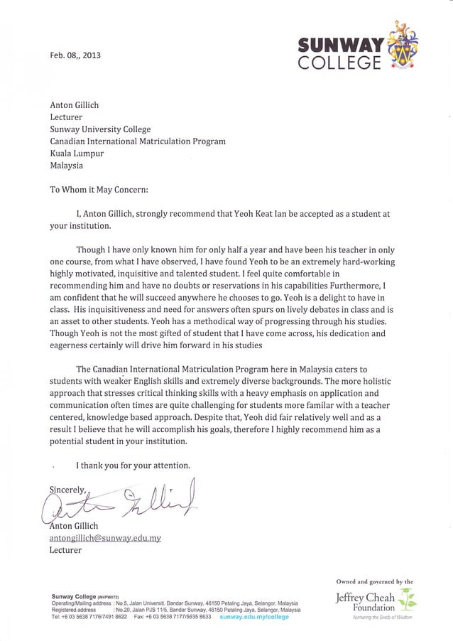 Reference Letter (2) | PDF