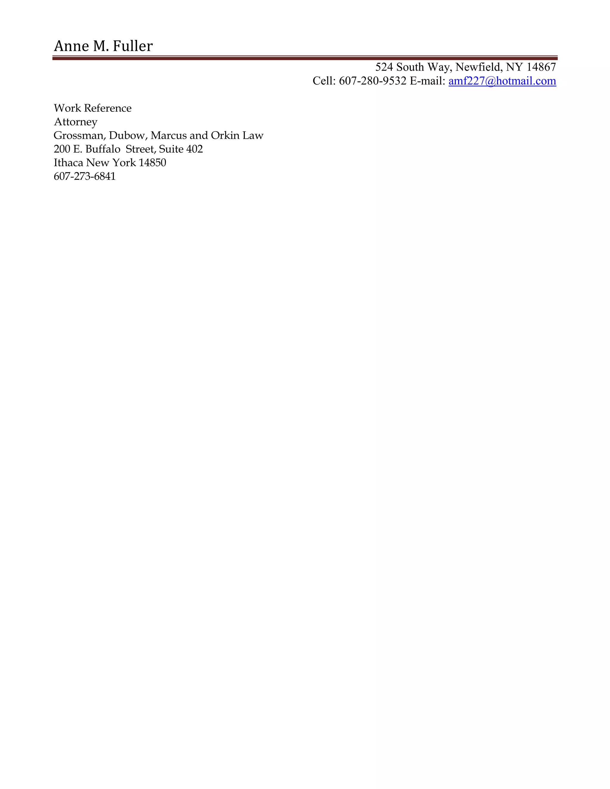 Anne Fuller - Resume | PDF