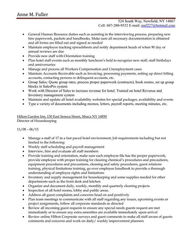 Anne Fuller - Resume | PDF
