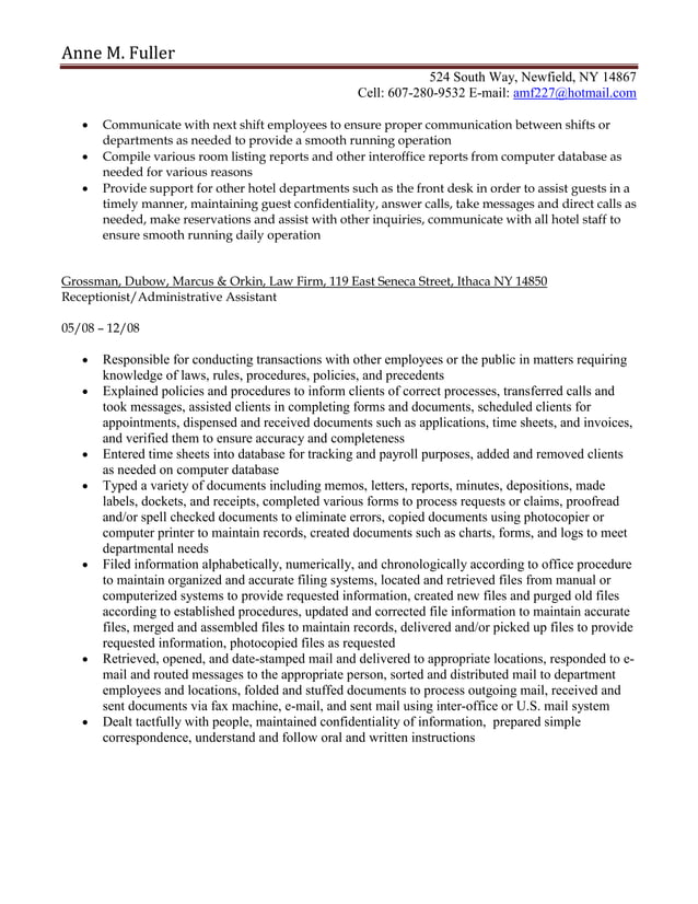 Anne Fuller - Resume | PDF