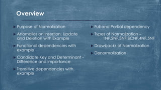 Normalization by Ashwin and Tanmay | PPT